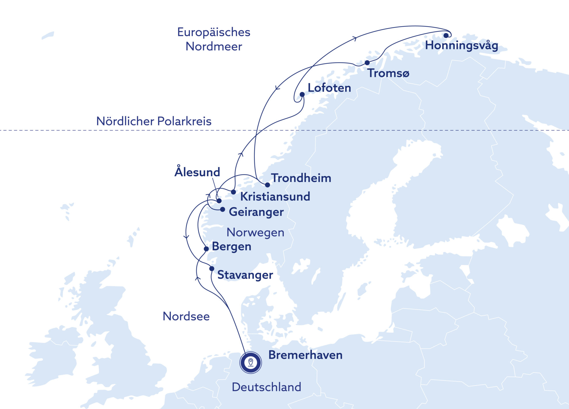 Seereisen mit der Vasca da Gama - Nordkap & Britische Inseln